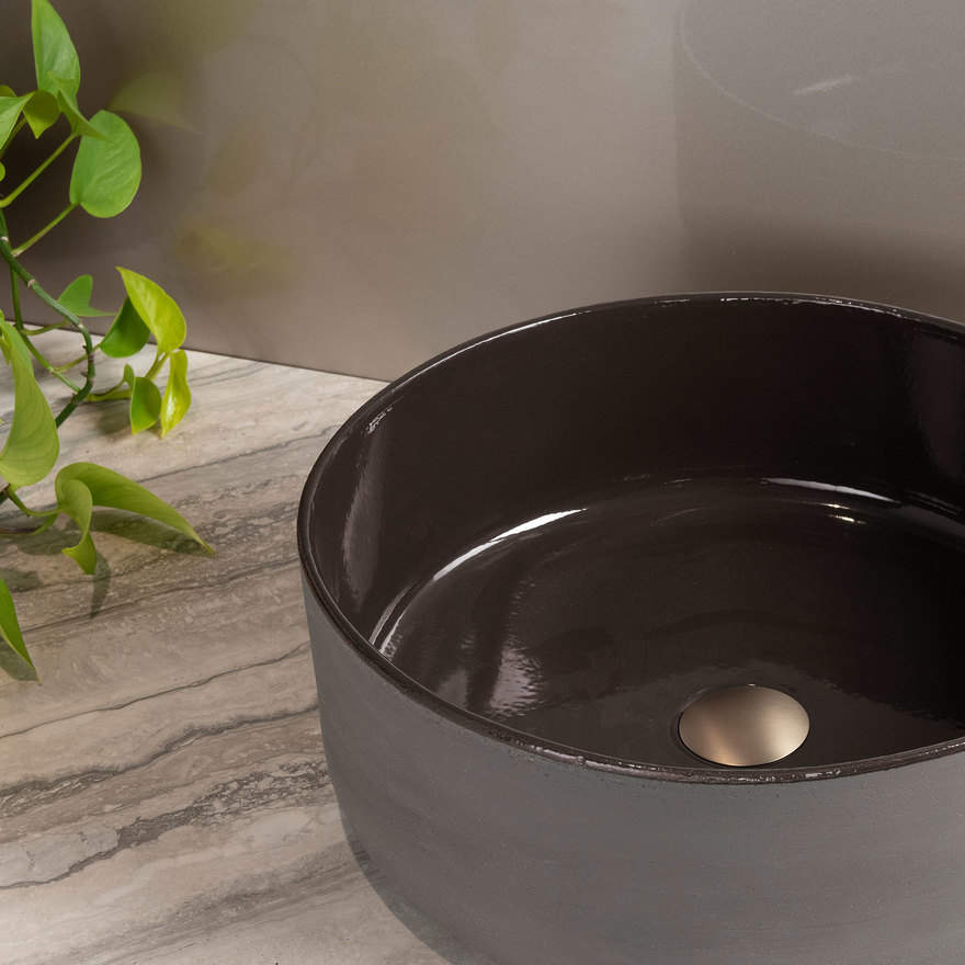 Terzofoco Natural Earth Circular Counter Top Basin – Art Bathrooms