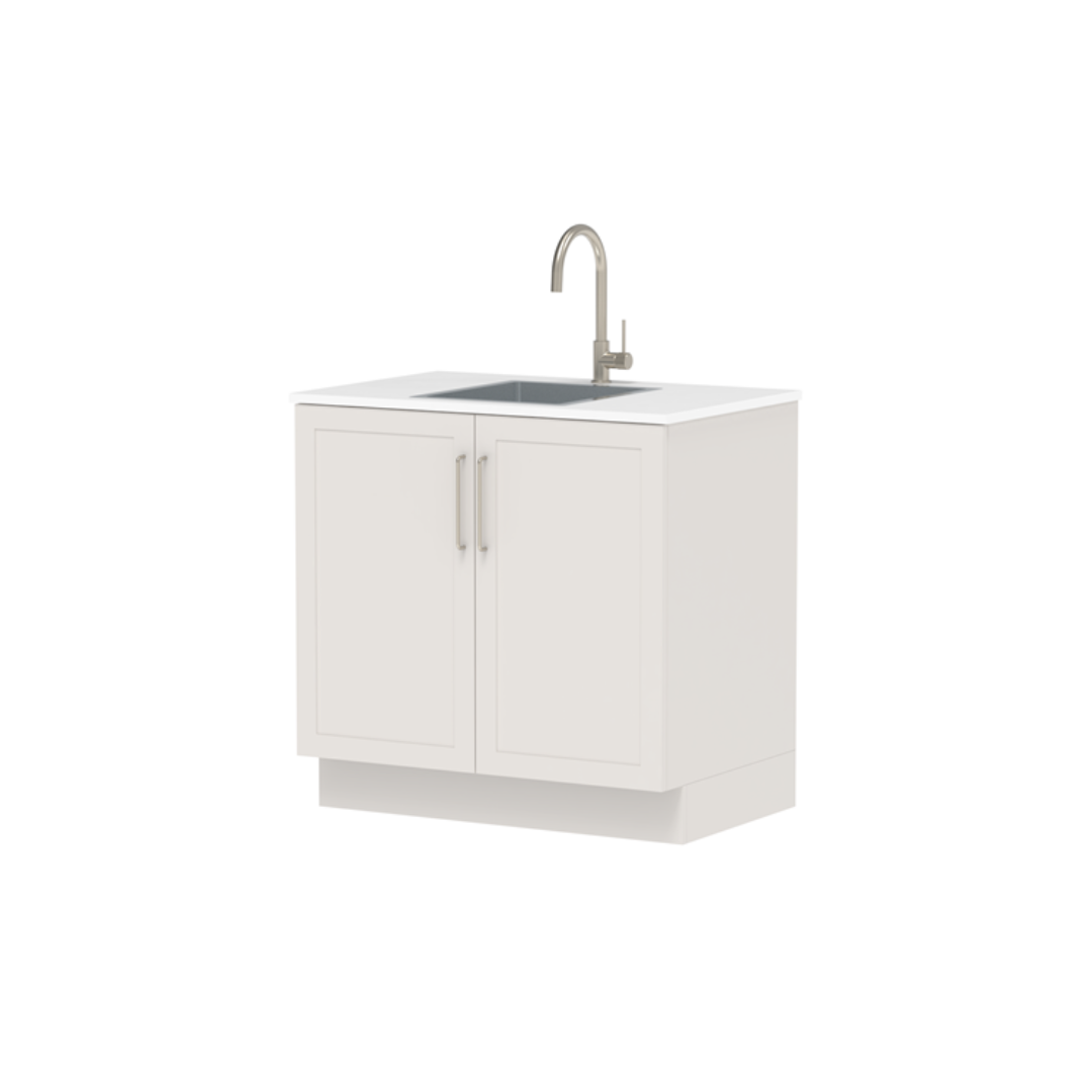 All-In-One Sink Cabinet 900mm with Clovelly Small Rectangular Sink ...