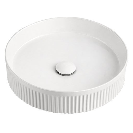 Round Fluted Above Counter Basin – Art Bathrooms